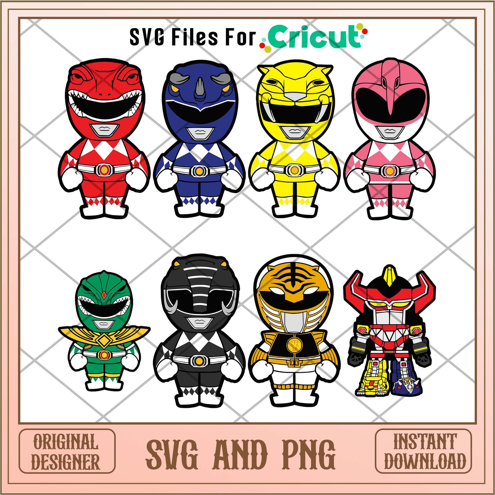 Power Rangers chibi SVG bundle – svg files for cricut