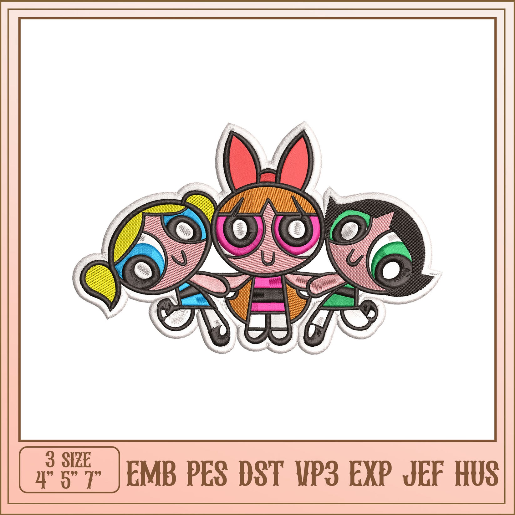 Powerpuff Girls Embroidery Design – svg files for cricut