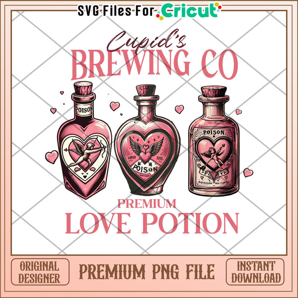 Premium Love Potion PNG Valentines Design – svg files for cricut