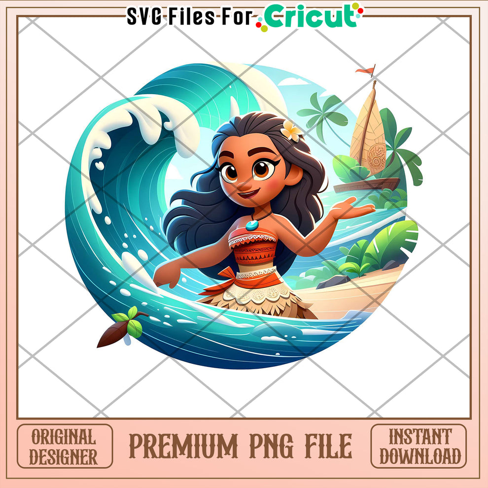 Premium PNG Download Ocean Wave Character for Cricut Projects – svg ...