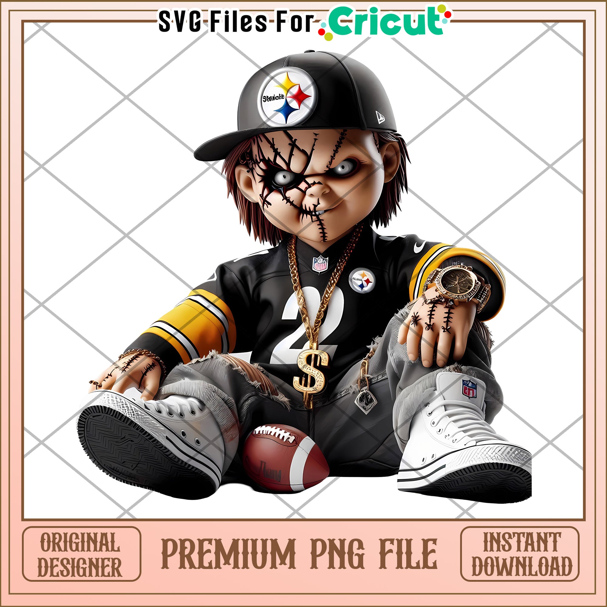 Premium PNG File of Stylized Football Character, Perfect for Crafts ...