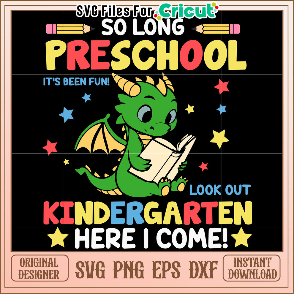Preschool Graduation SVG Dragon Design – svg files for cricut