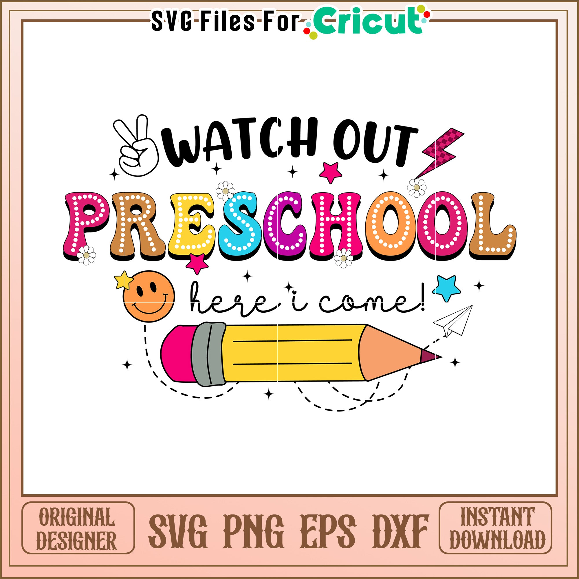 Preschool SVG Design Watch Out! – svg files for cricut