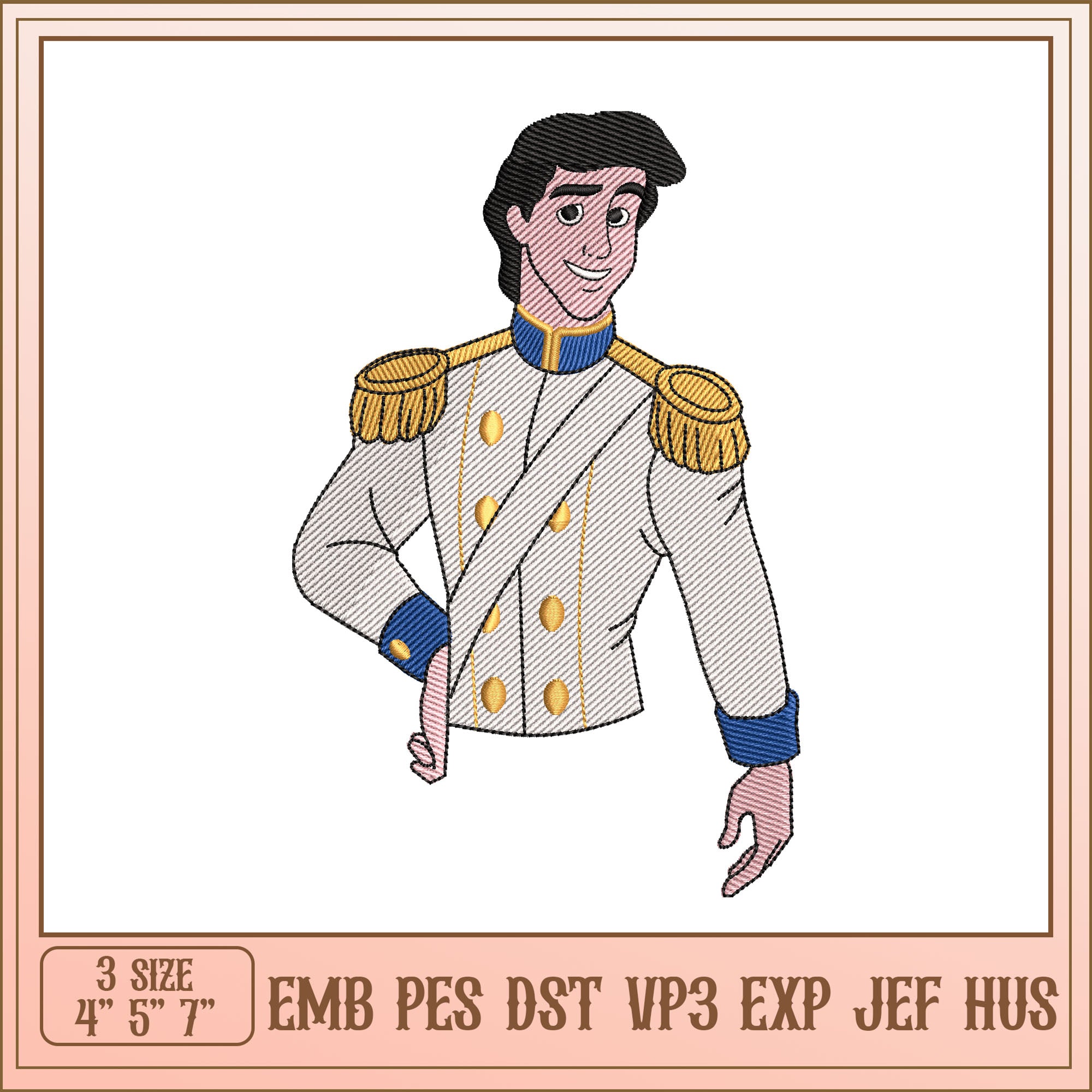 Prince Eric Embroidery Design – svg files for cricut