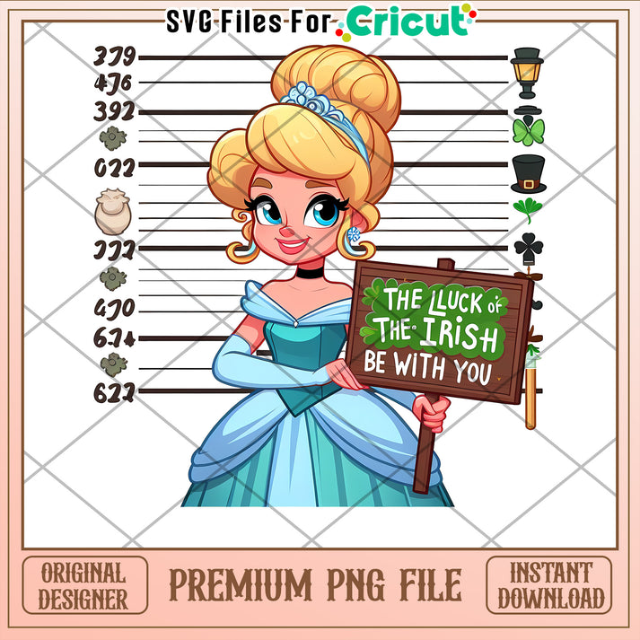Princess Irish Luck PNG Design – svg files for cricut