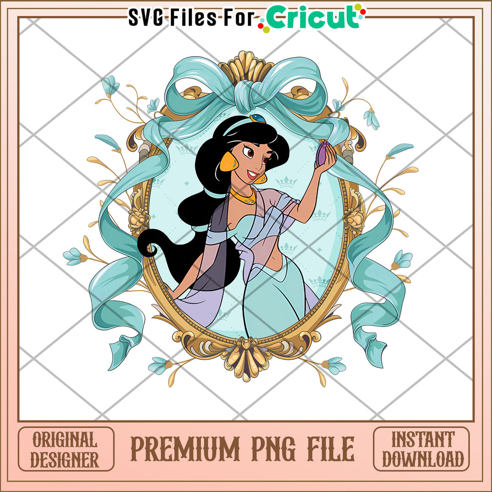 Princess Jasmine PNG, Premium Design – svg files for cricut
