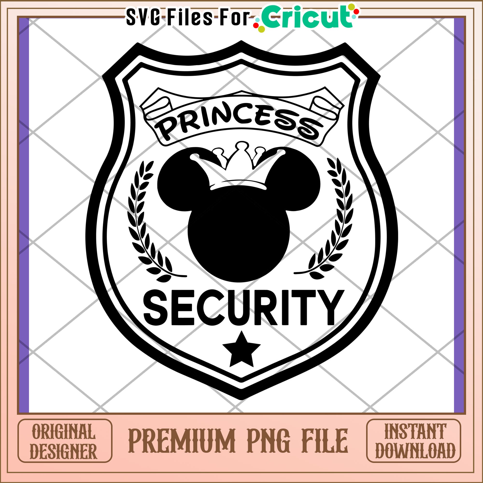 Princess Mickey Mouse Security PNG – svg files for cricut