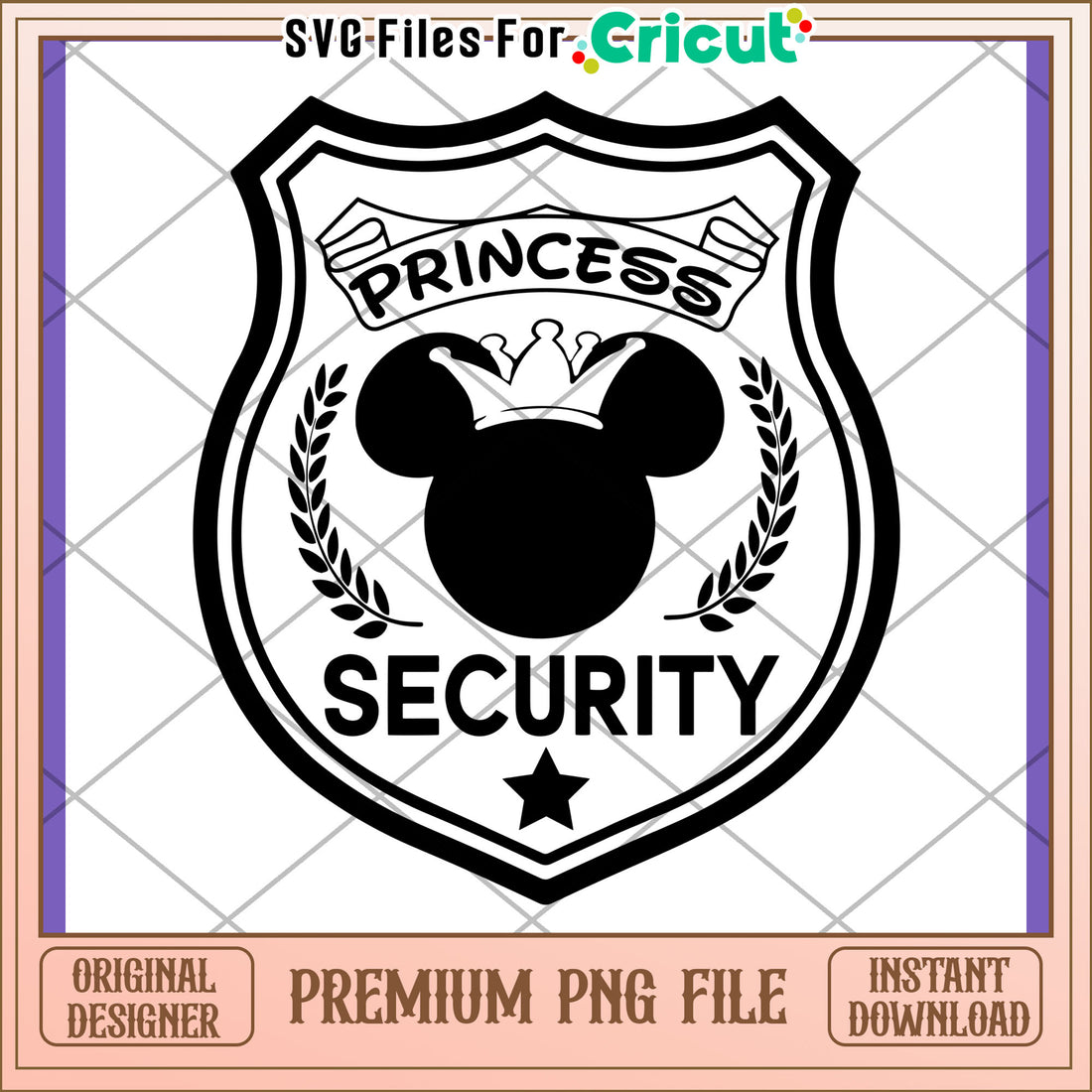 Princess Mickey Mouse Security PNG – svg files for cricut