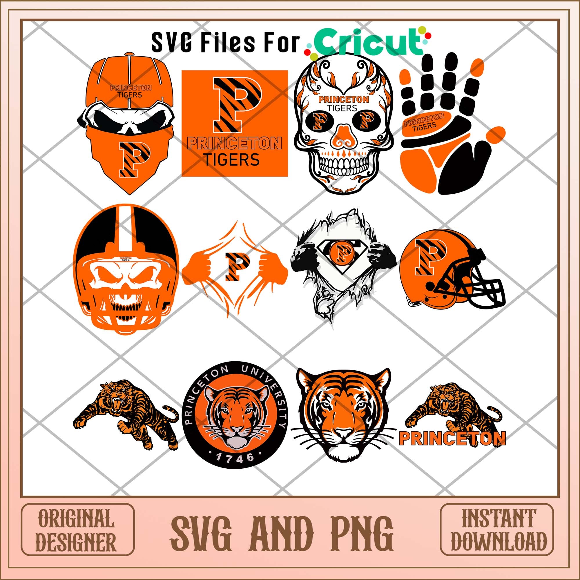 Princeton tigers skull svg, Princeton tigers svg bundle, NCAA svg – svg ...