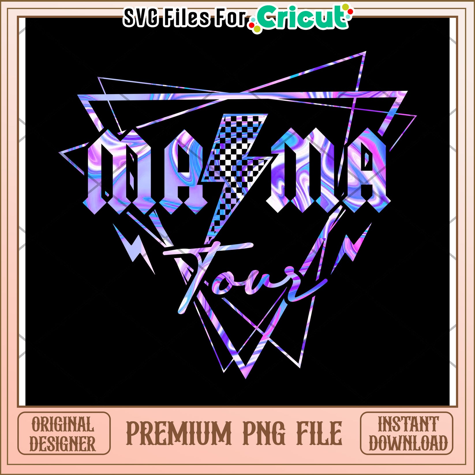 Purple Marble Mania Tour PNG Design – svg files for cricut