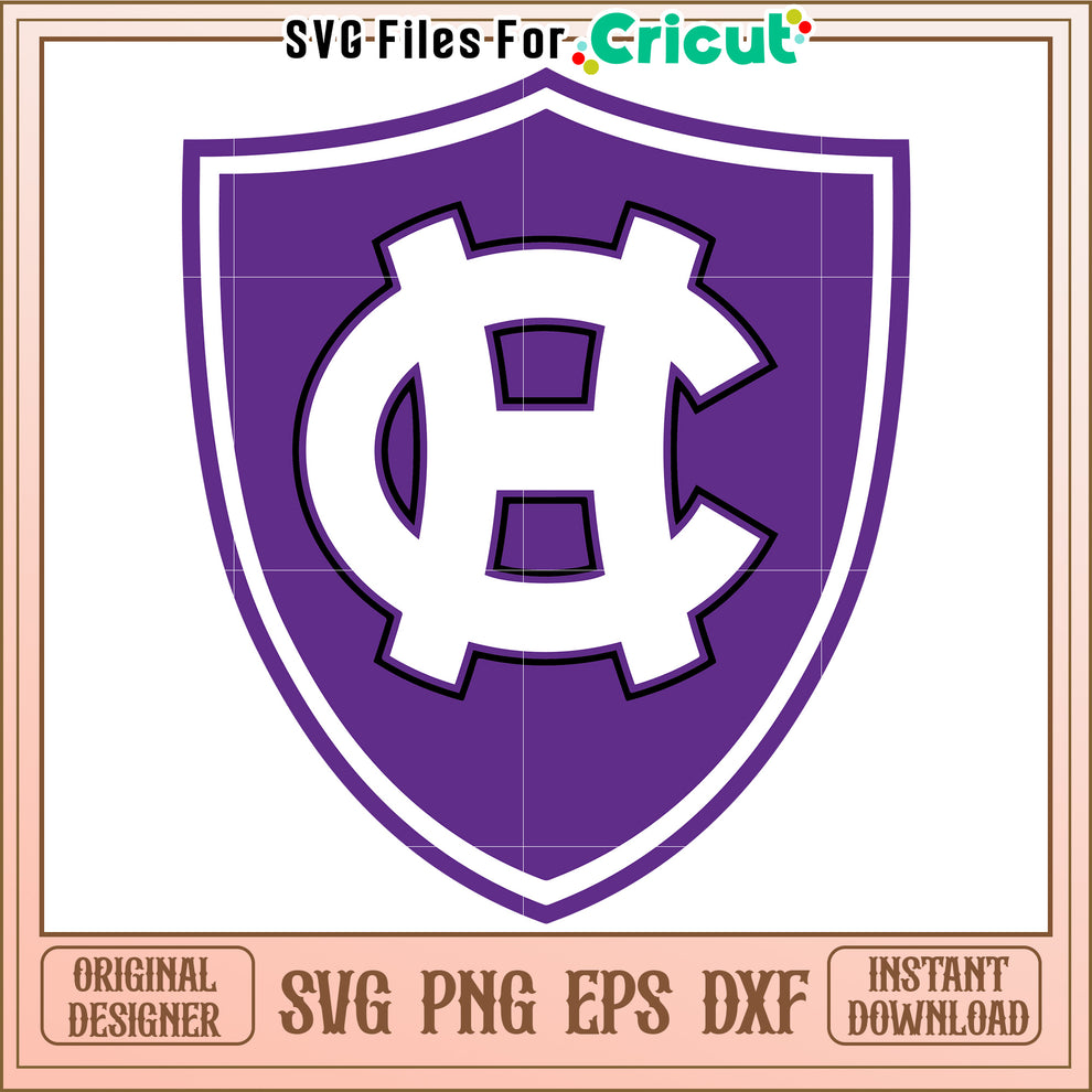 Purple Shield Logo SVG Design for Cricut, Instant Download and Print R ...