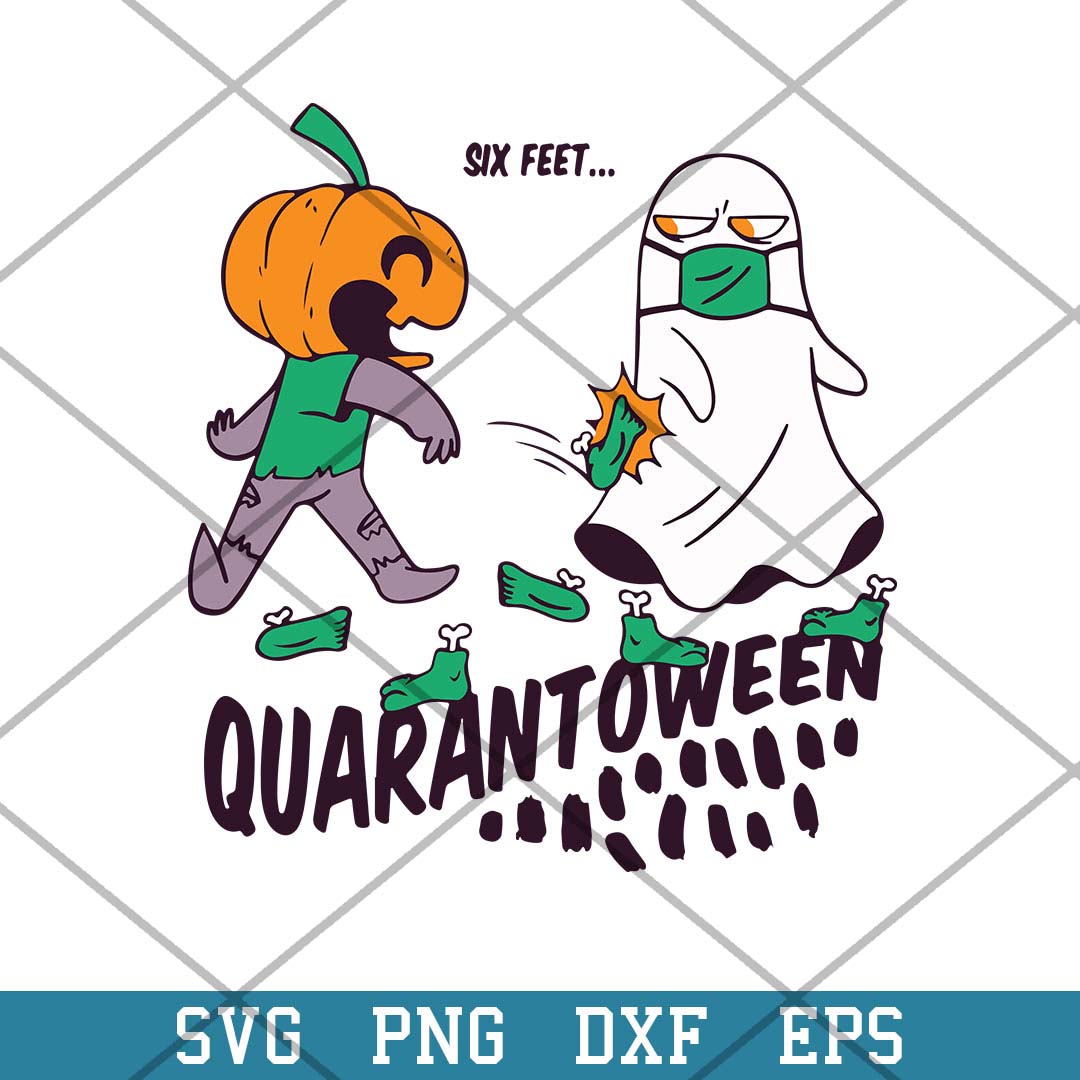 Quarantoween Quarantine Halloween Classic Ghost With Mask Svg, Hallowe ...