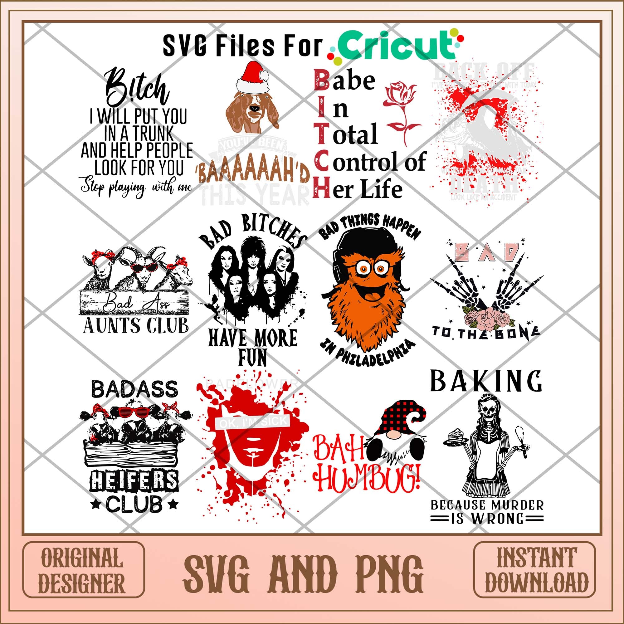 Quotes badass squad svg bundle, Cute quotes art svg bundle - Svgfilefo ...