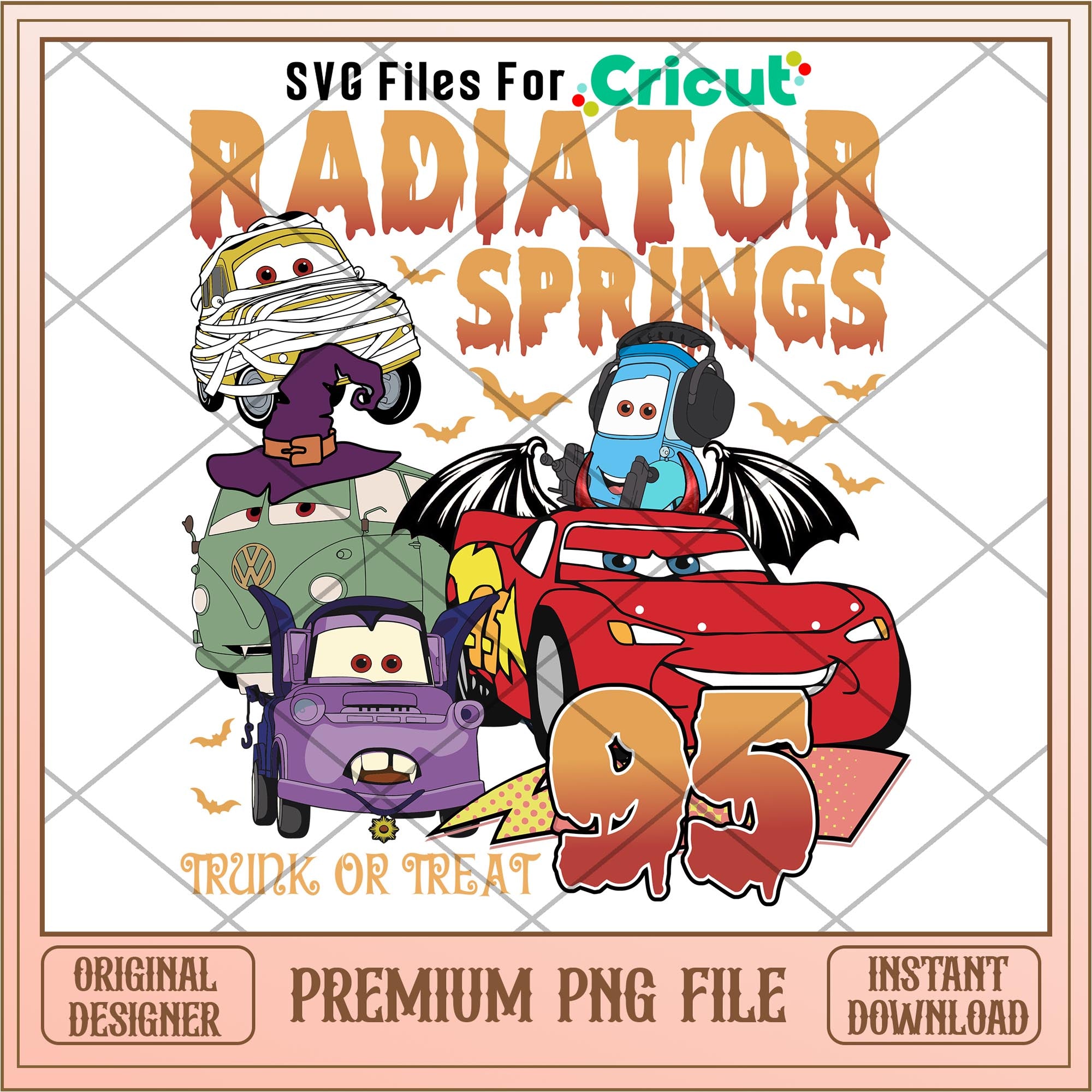 Radiator Springs 95 png, cars png, digital download – svg files for cricut