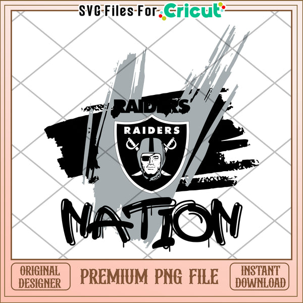Raiders Nation Logo Design for Cricut, Premium PNG Instant Download ...