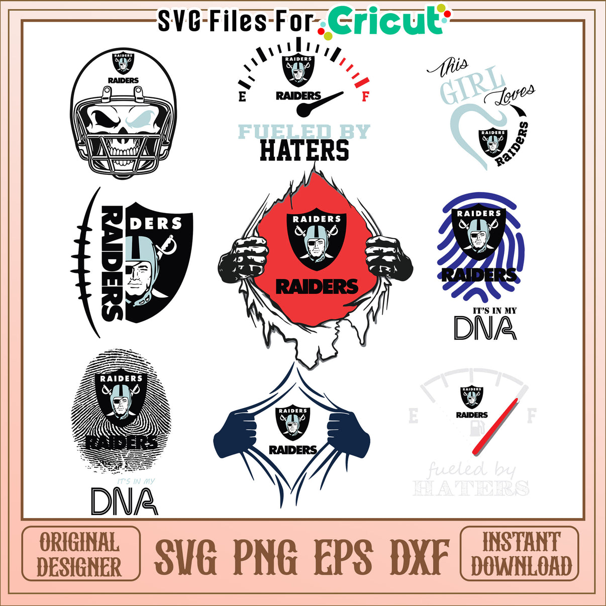 Raiders SVG Bundle Instant Download – svg files for cricut