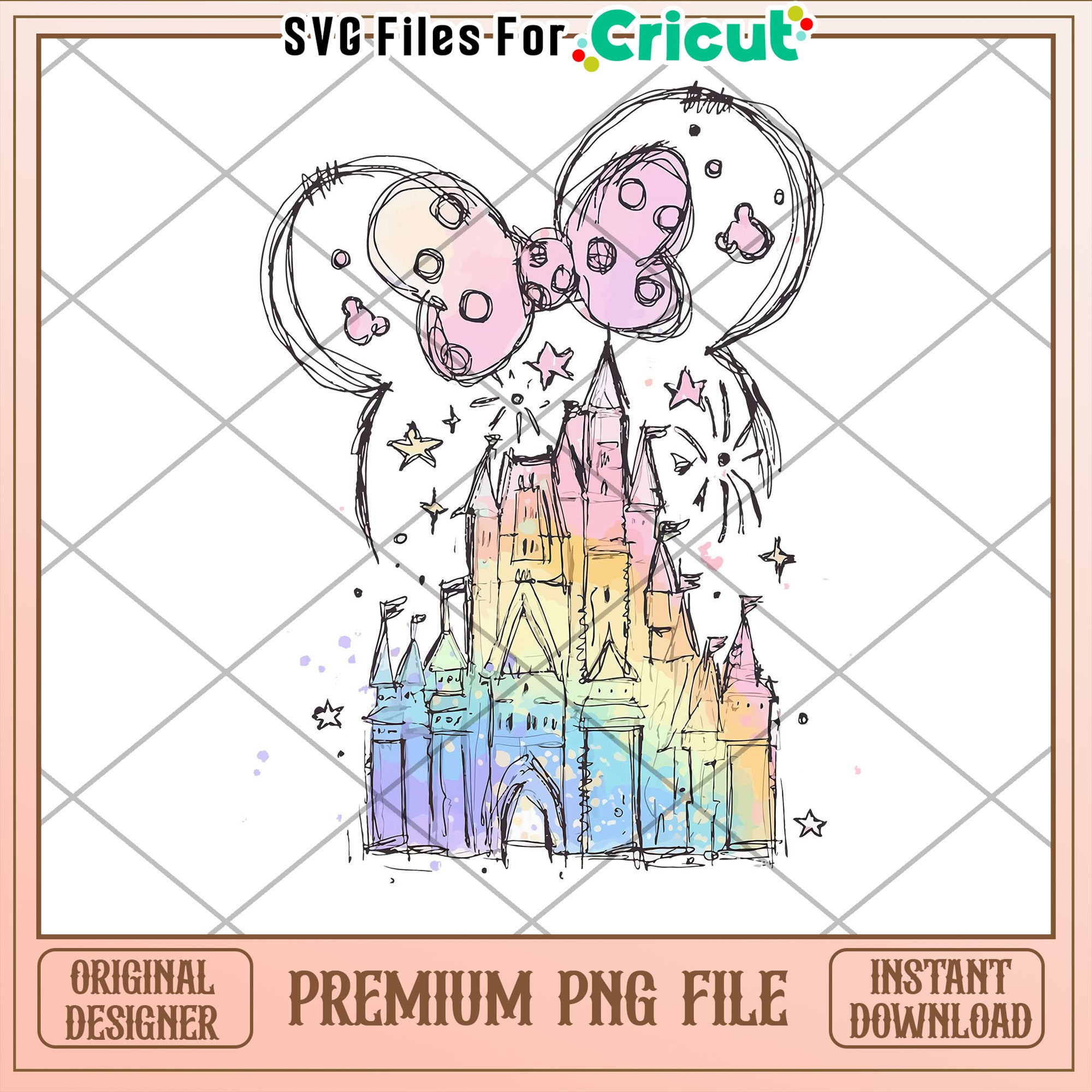 Rainbow Castle PNG Cricut File – svg files for cricut