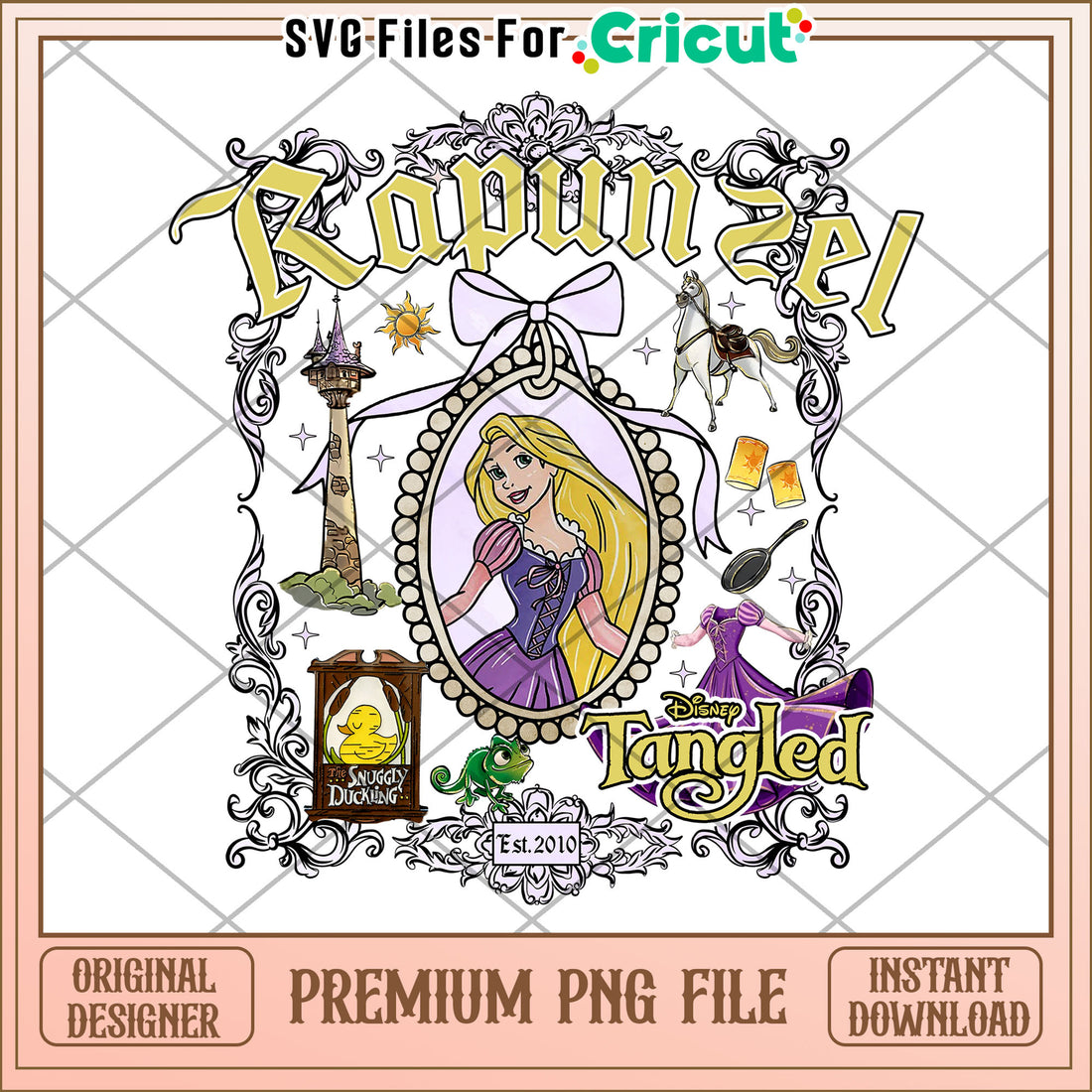 Rapunzel Tangled PNG Sublimation Design – svg files for cricut