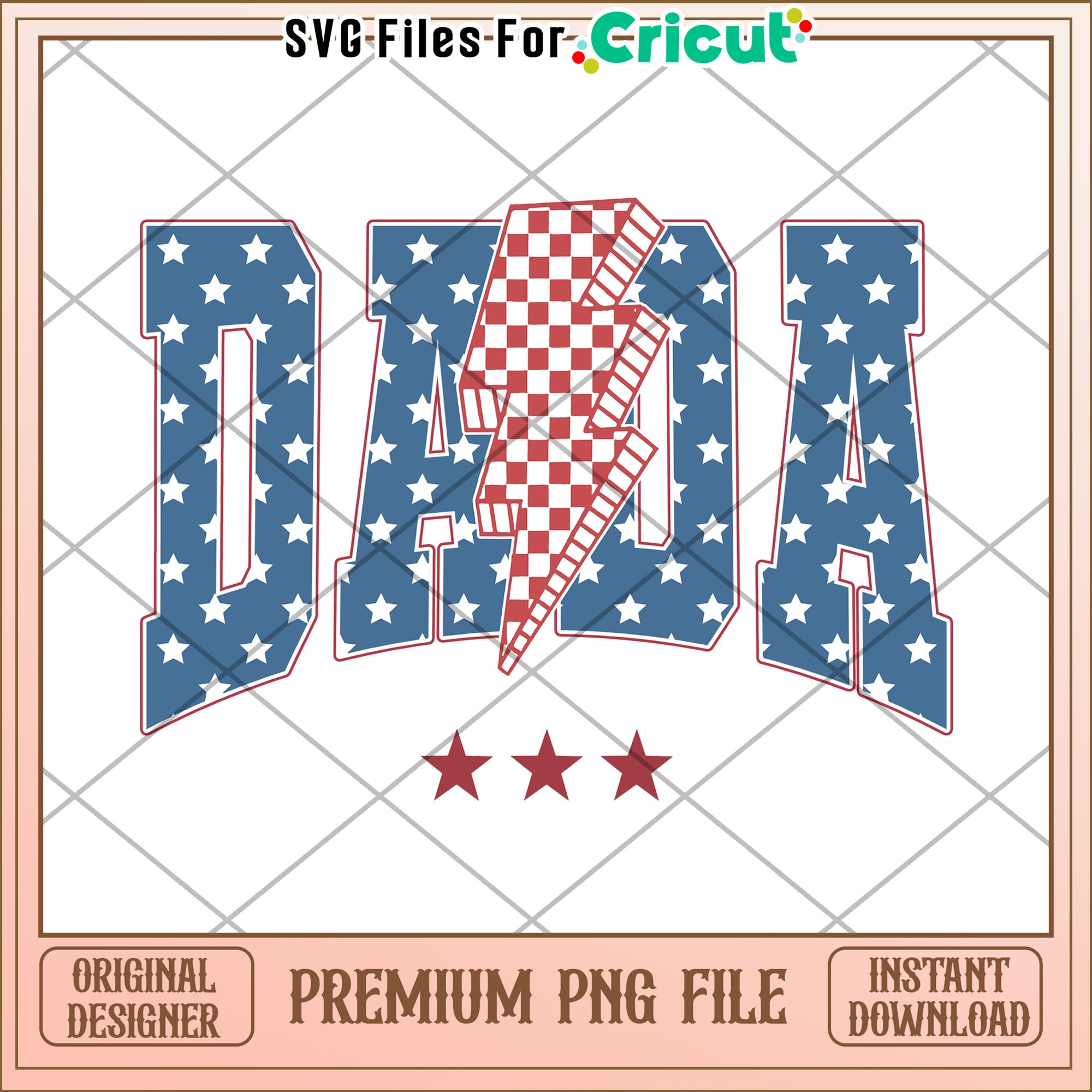 Red white blue dada design png, american dad flag png, father's day pn ...