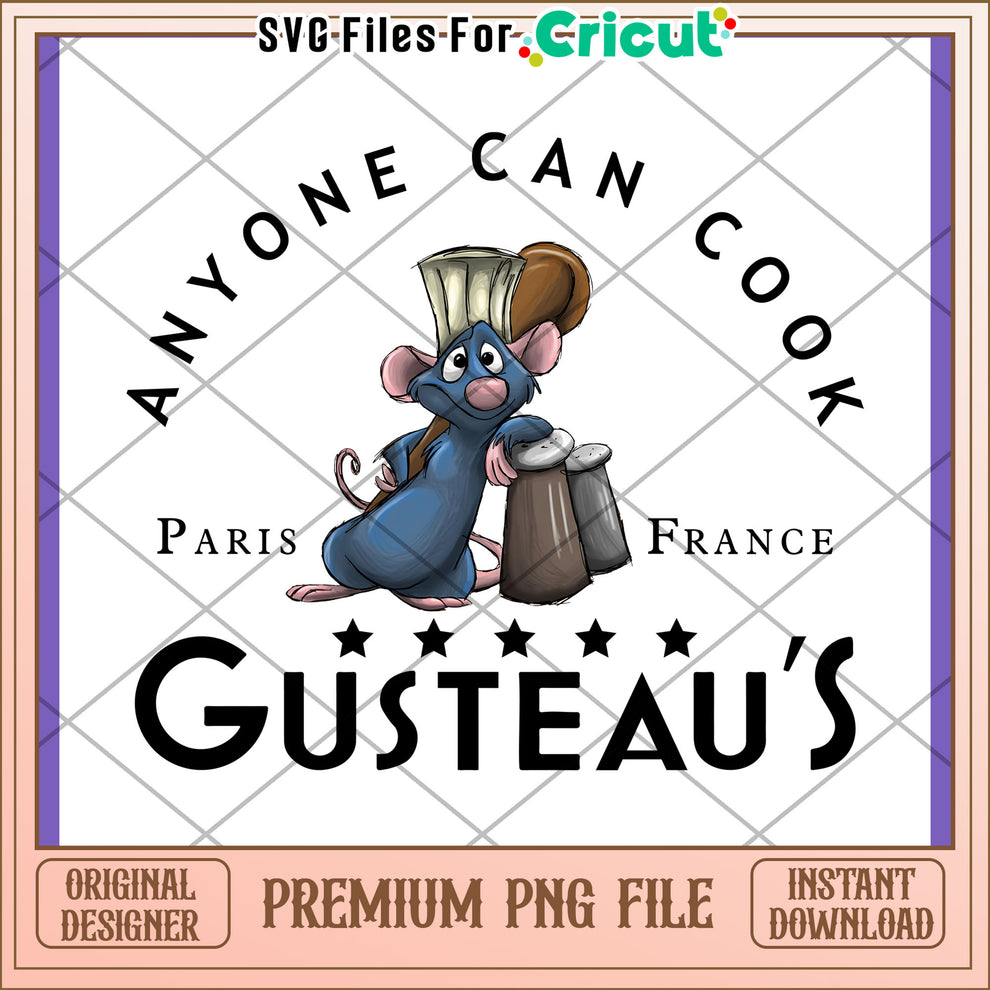 Remy Ratatouille PNG Design Download – svg files for cricut