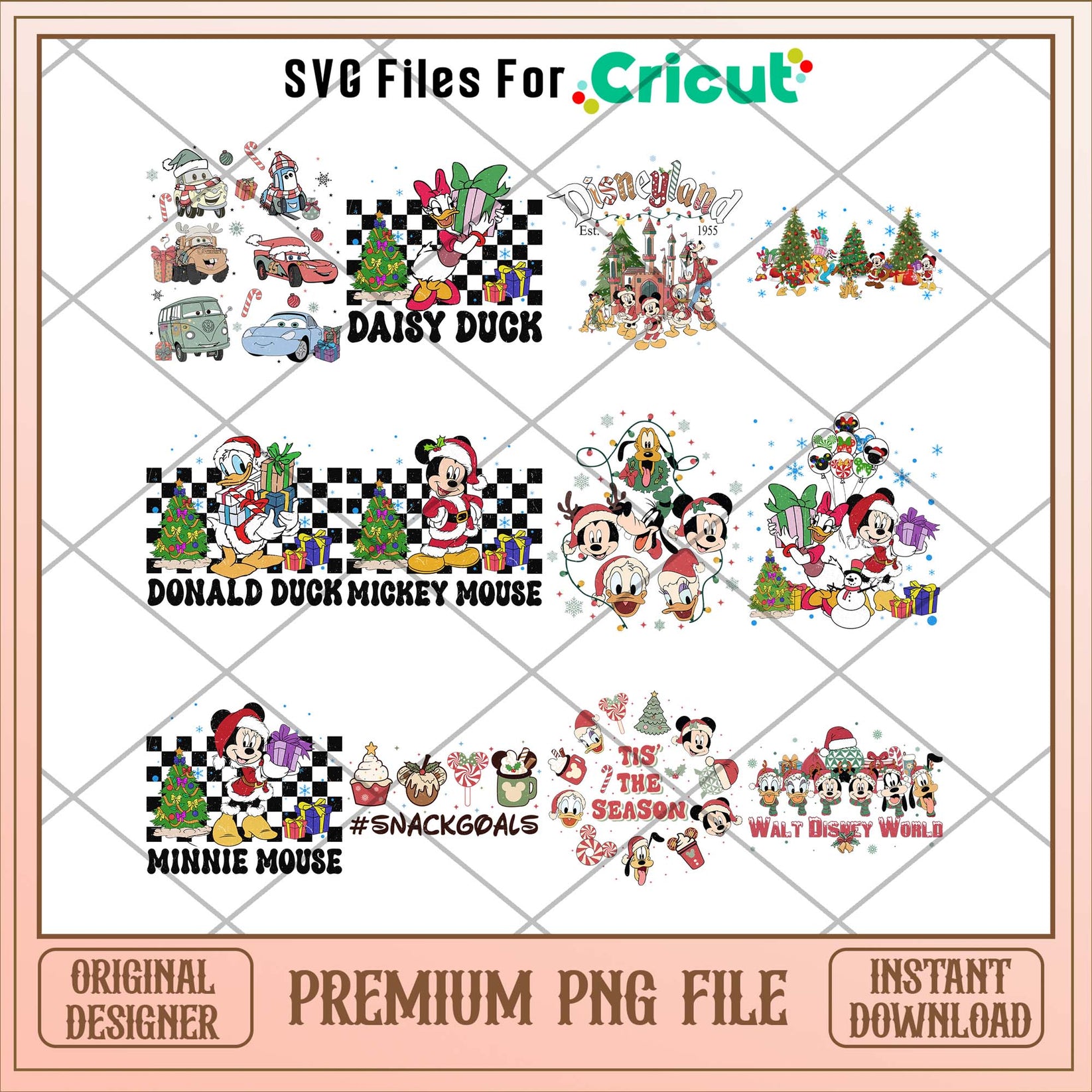 Retro Disney friends png bundle – svg files for cricut