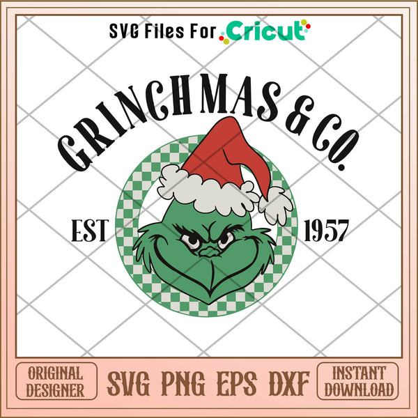 Retro Vintage Grinchmas And Co Est 1957 SVG, grinch cartoon svg (Copy ...