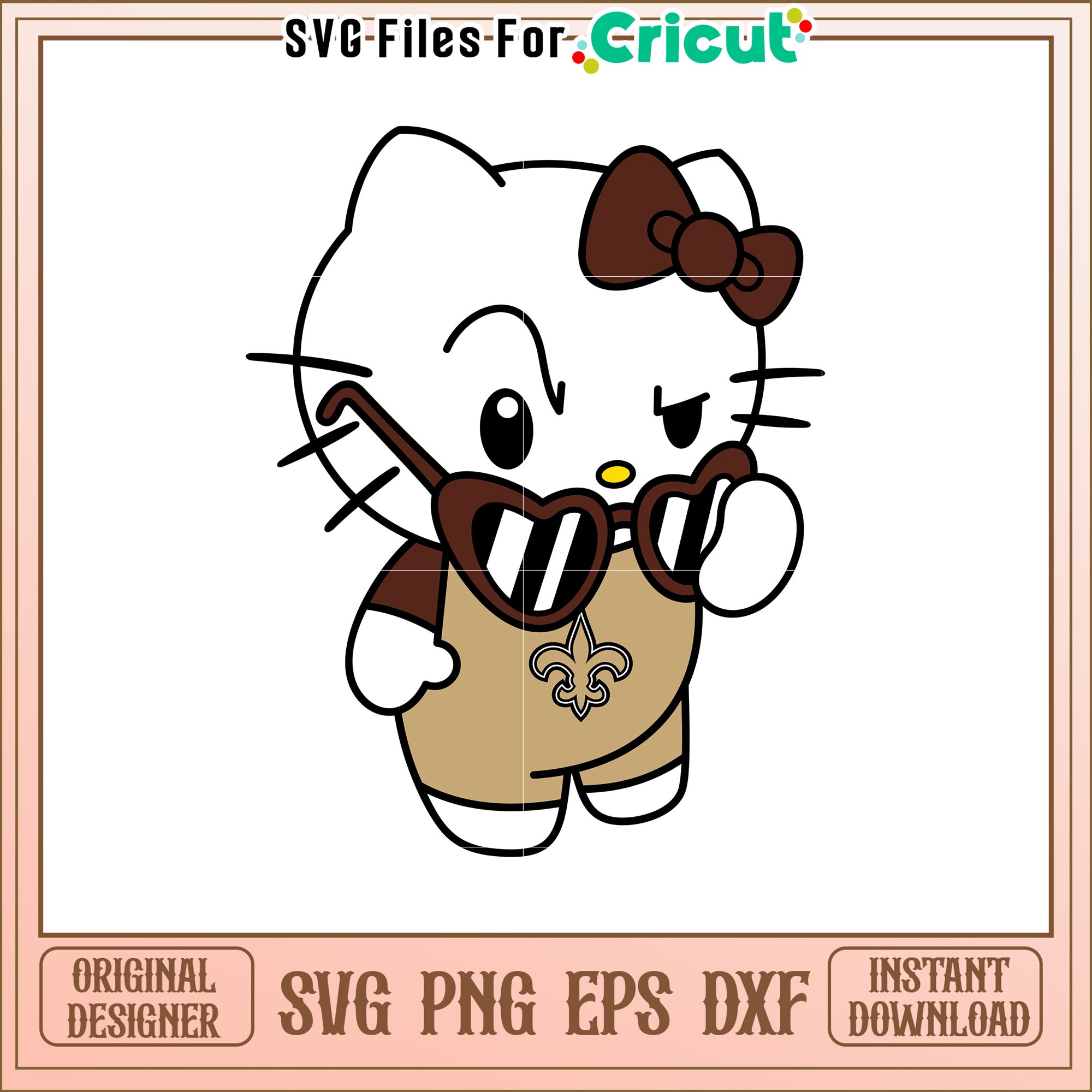 SVG Hello Kitty Saints Design – svg files for cricut