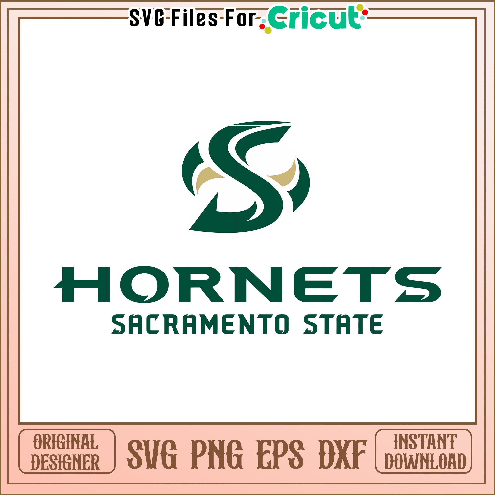 Sacramento State Hornets SVG Design for Cricut Projects, Instant Downl ...
