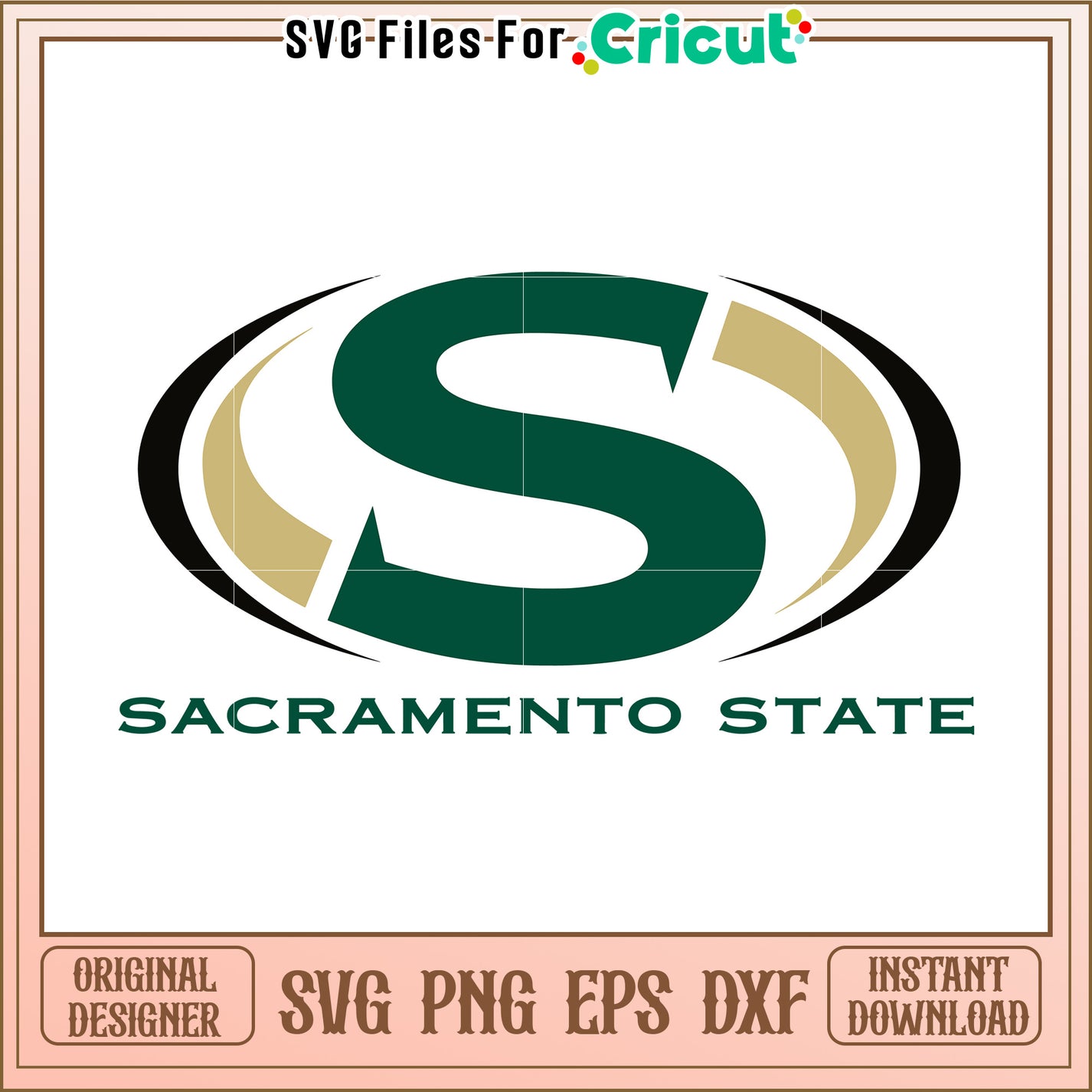 Sacramento State SVG File for Cricut, perfect for custom projects and ...