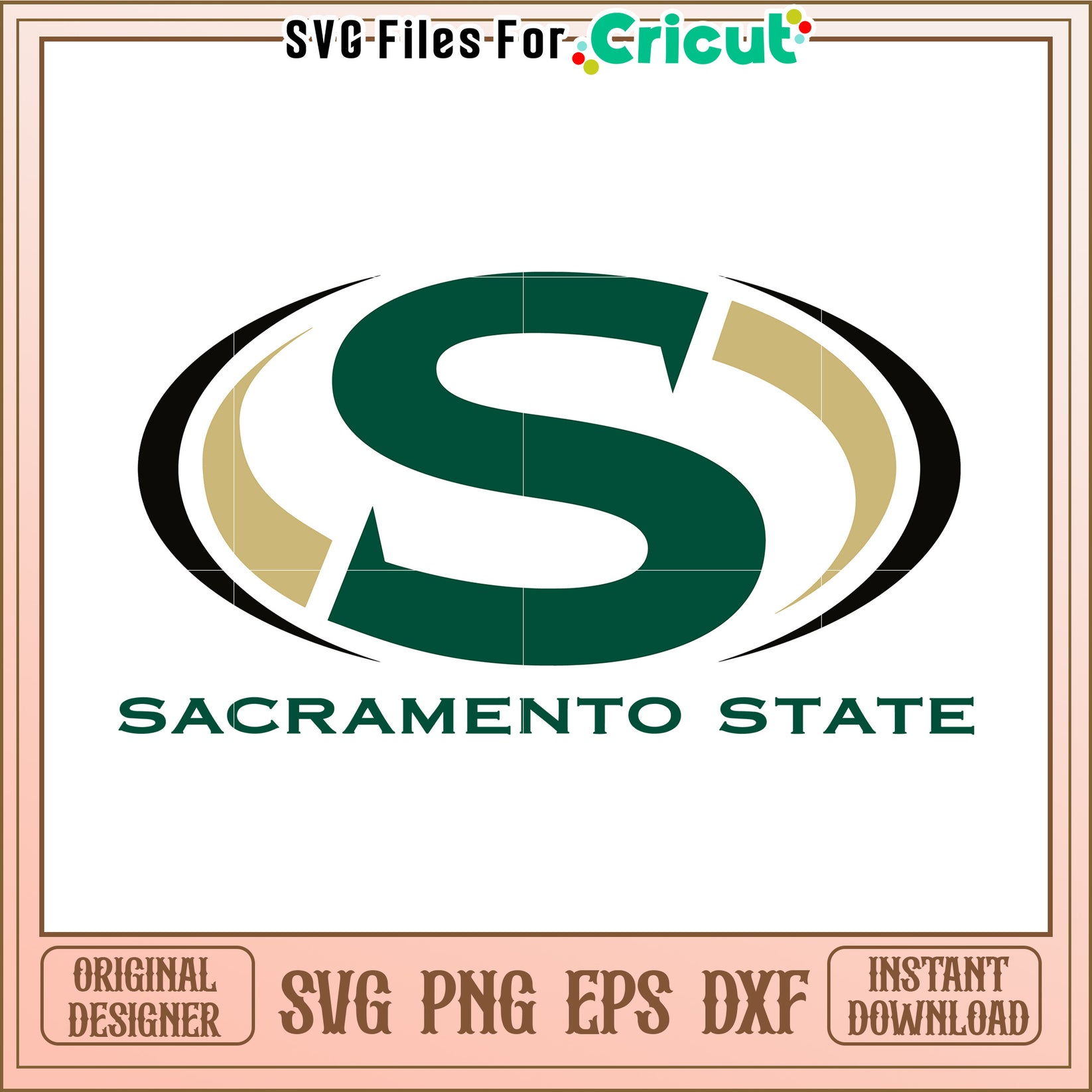 Sacramento State SVG File for Cricut, perfect for custom projects and ...