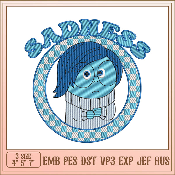 Sadness Embroidery Design 3 Sizes – svg files for cricut
