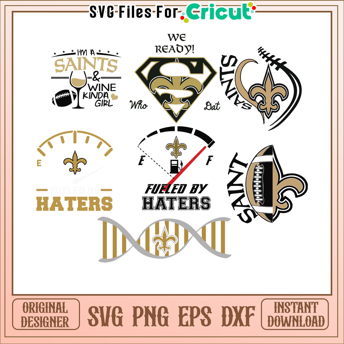 Saints SVG Bundle Instant Download – svg files for cricut