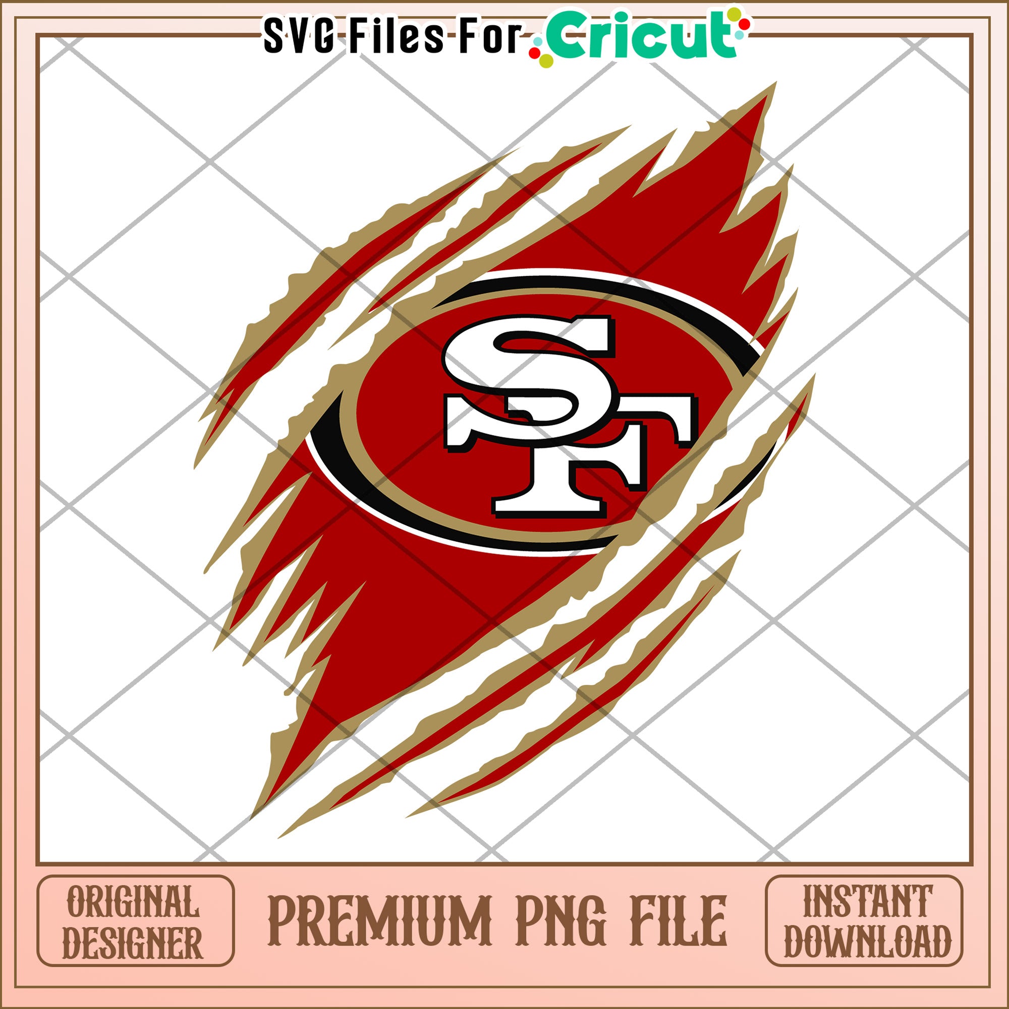 San Francisco 49ers Logo PNG Design for Cricut, Instant Download File ...