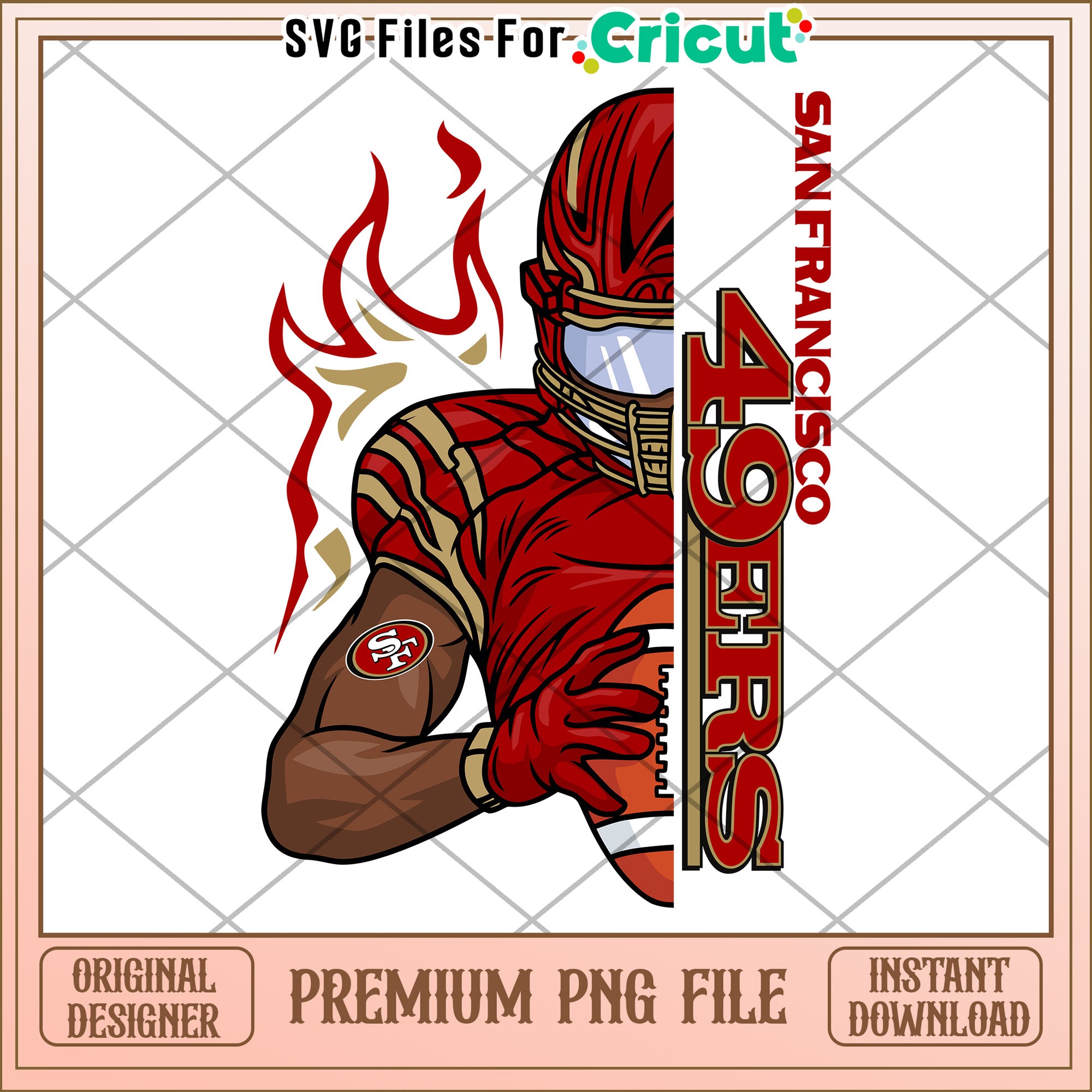San Francisco 49ers PNG file for Cricut, premium quality design downlo ...