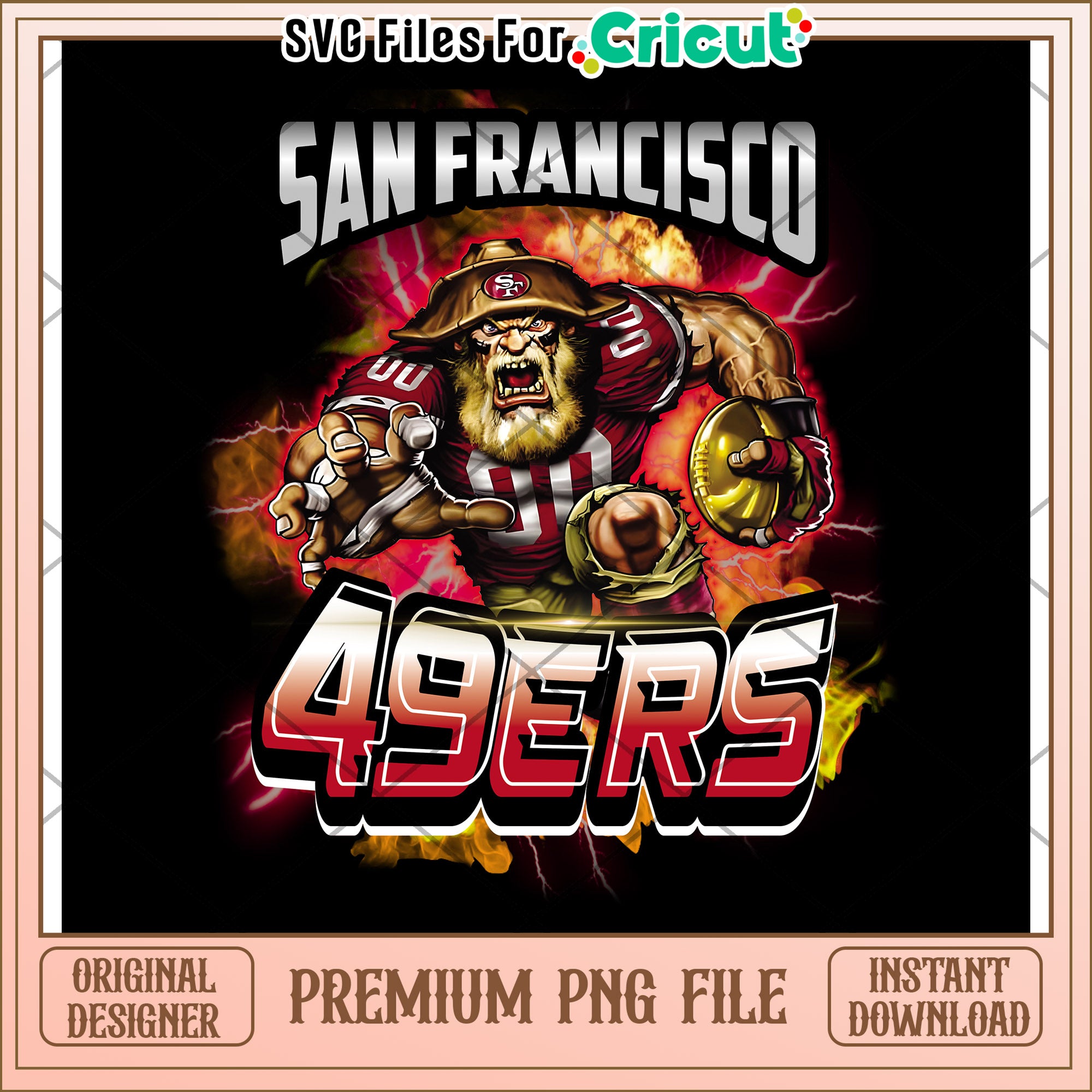 San Francisco 49ers football graphic download for crafting projects, h ...