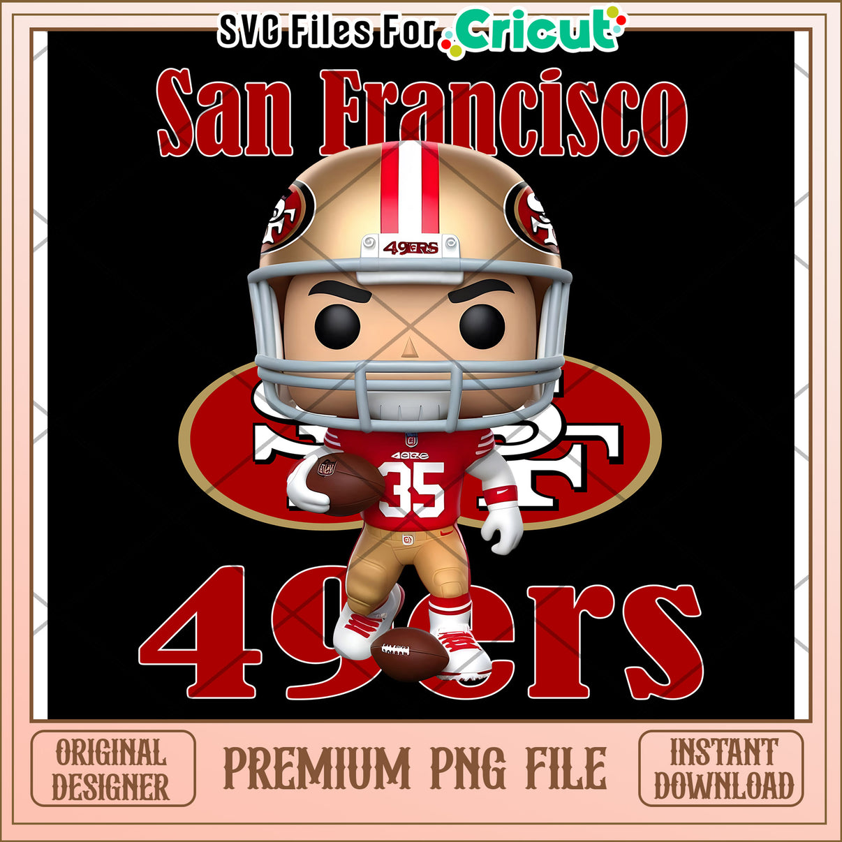 San Francisco 49ers themed PNG file, perfect for Cricut projects – svg ...