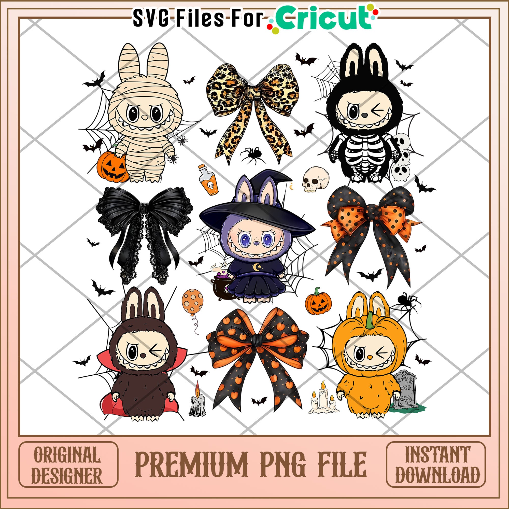 Scary characters labubu png, halloween characters png, halloween seaso – svg files for cricut