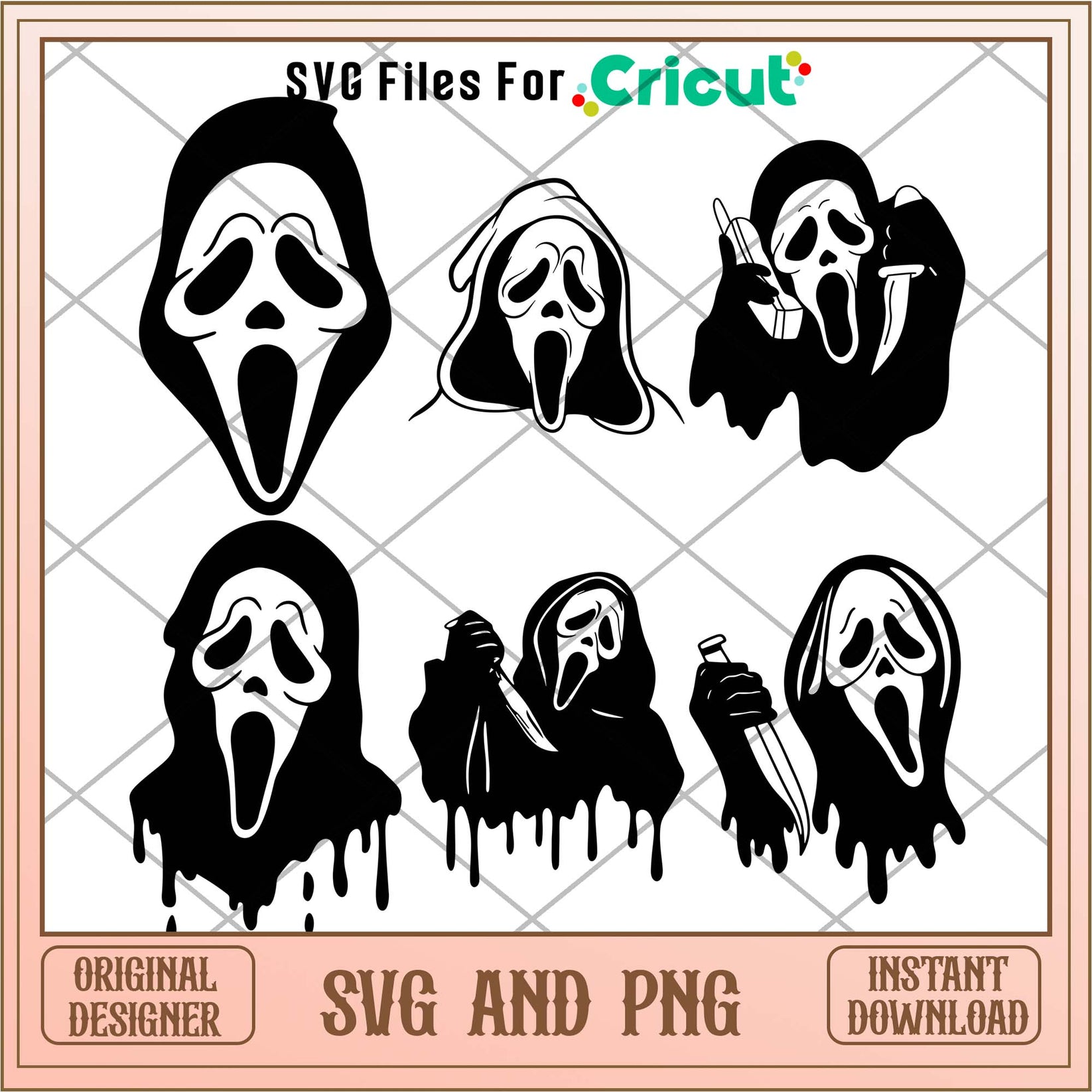 Scream Ghost face svg bundle, Family horror movies svg - Svgfileforcri ...