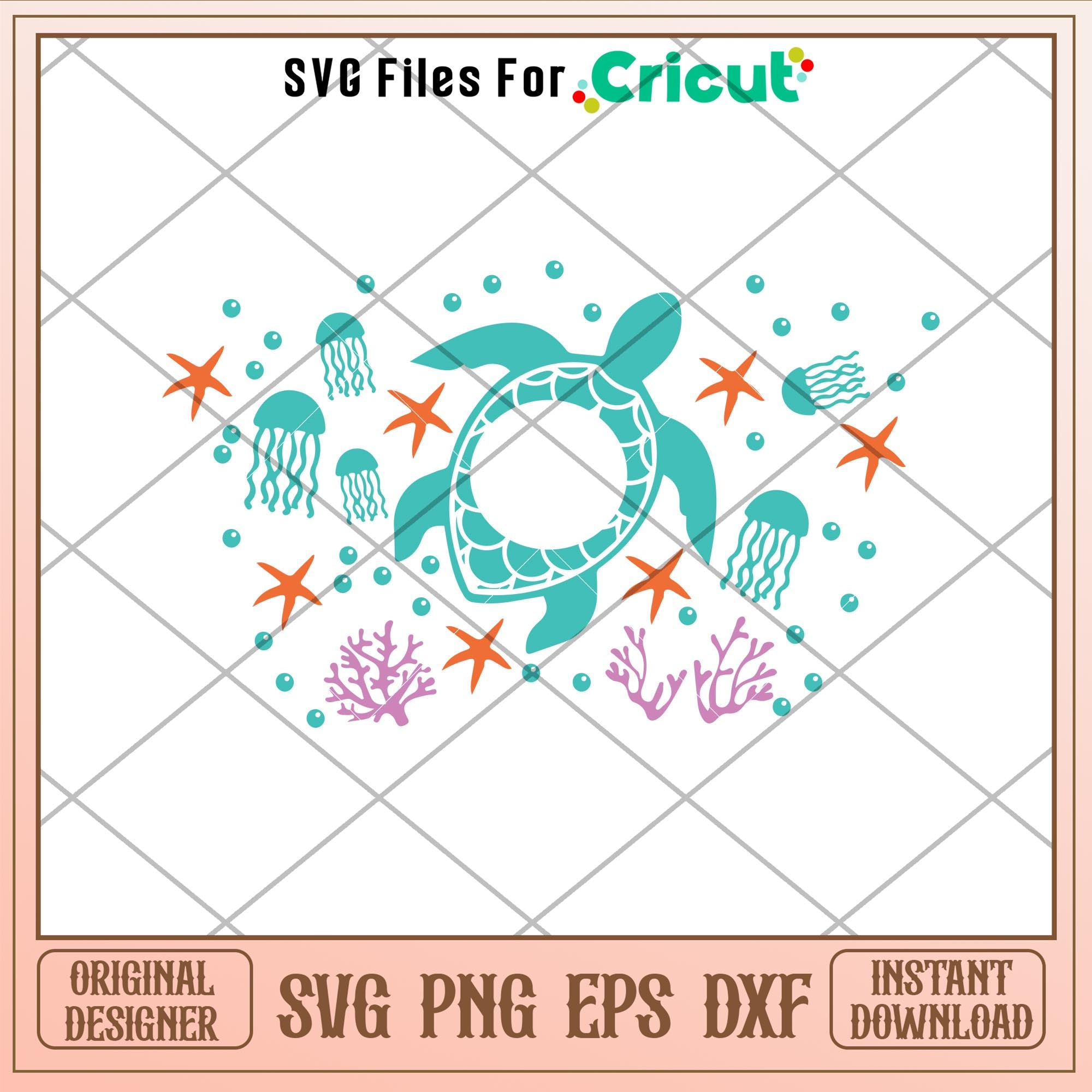Sea Turtle Full Wrap, Sea Turtle Full Wrap Svg – svg files for cricut