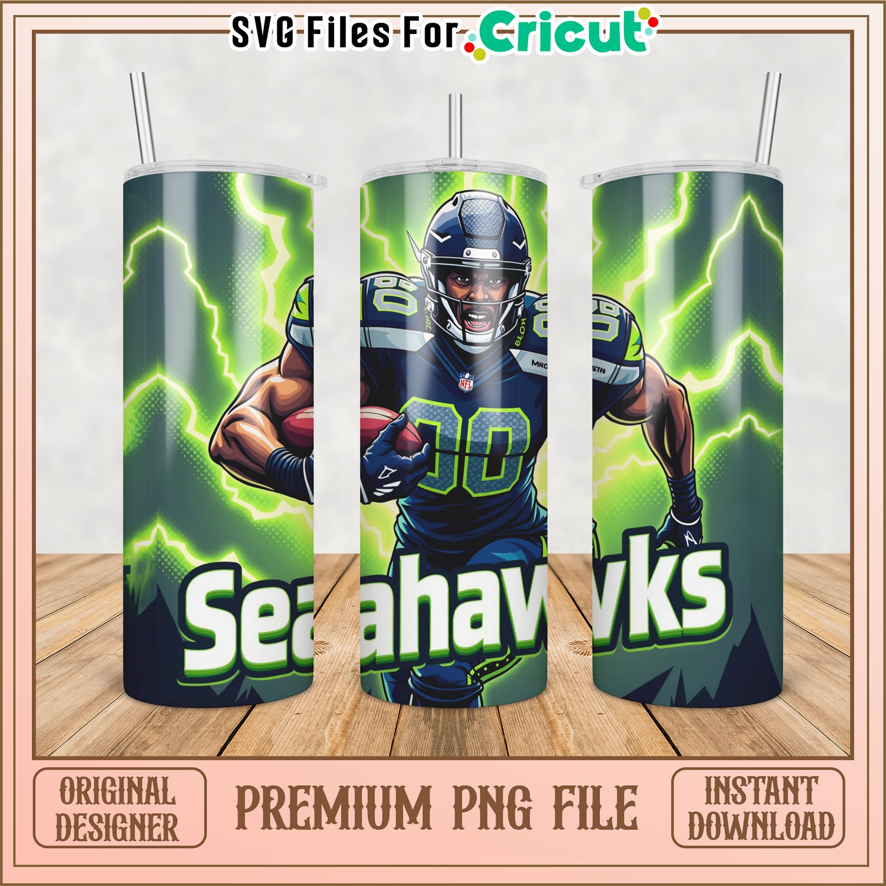 Seahawks Tumbler PNG Sublimation Design – svg files for cricut