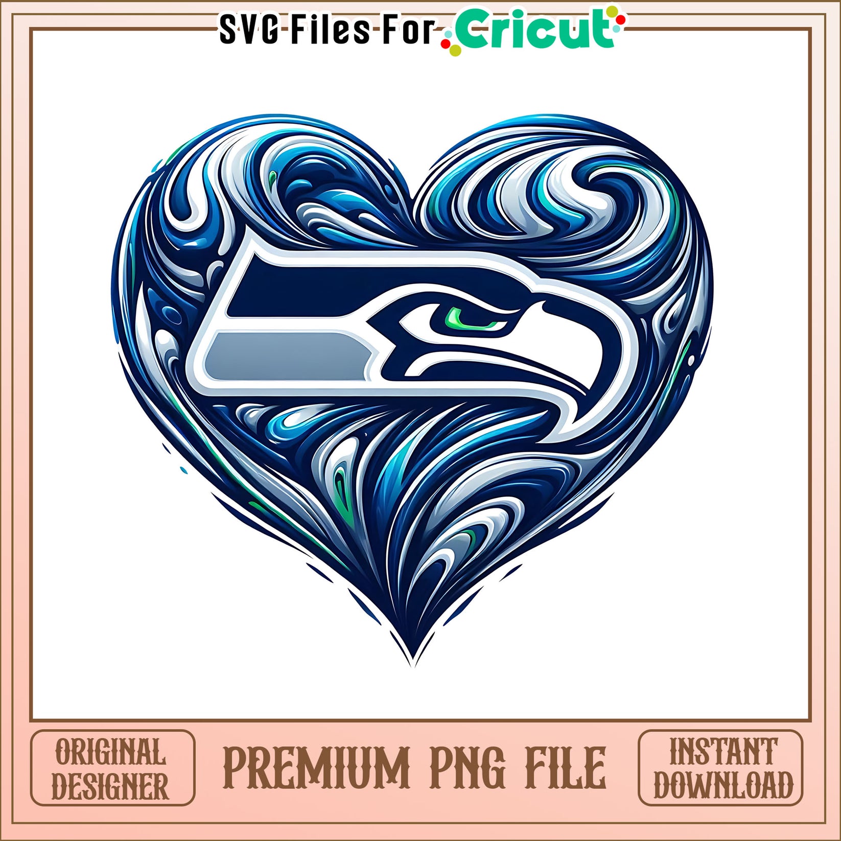 Seahawks logo vintage heart png, Seattle Seahawks png, NFL png – svg ...