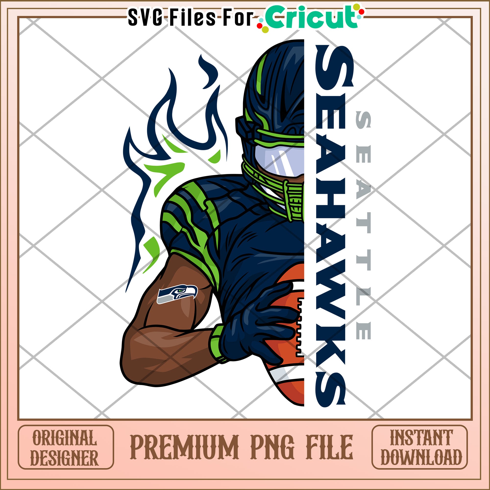 Seattle Seahawks Player PNG Design, perfect for Cricut projects – svg ...