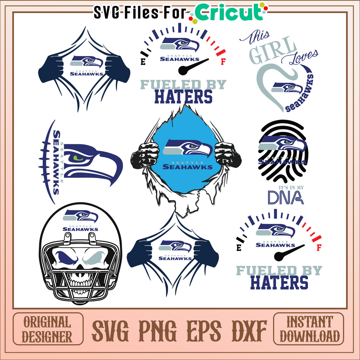 Seattle Seahawks SVG Bundle Instant Download – svg files for cricut
