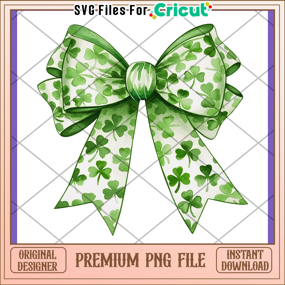 Shamrock Bow PNG Instant Download – svg files for cricut