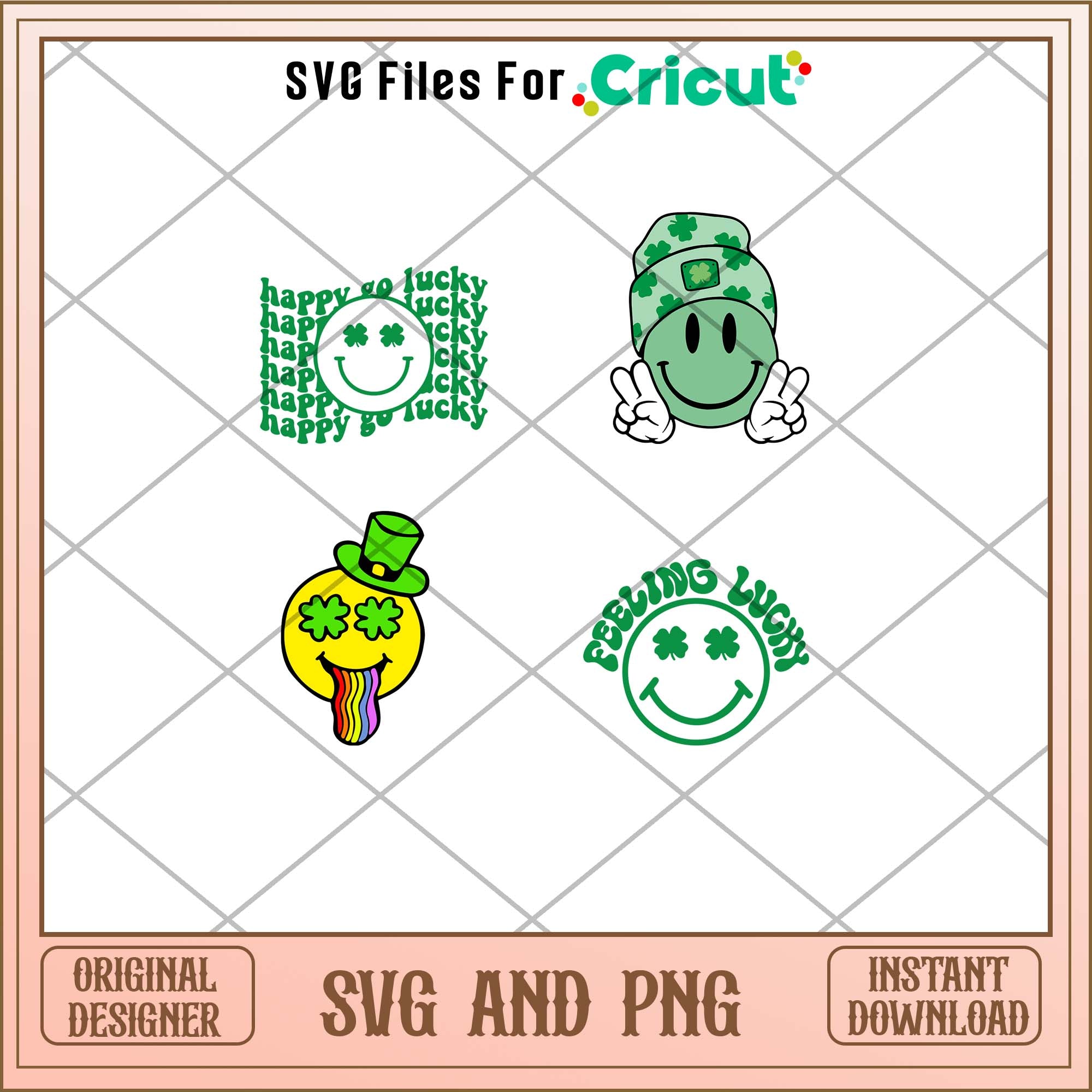Shamrock Smiley Face svg bundle, St Patrick's day svg - Svgfileforcric ...