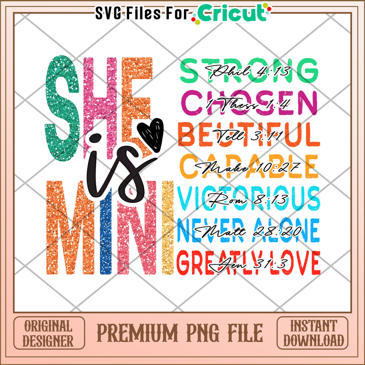 She Is Mine Glitter PNG Printable – svg files for cricut