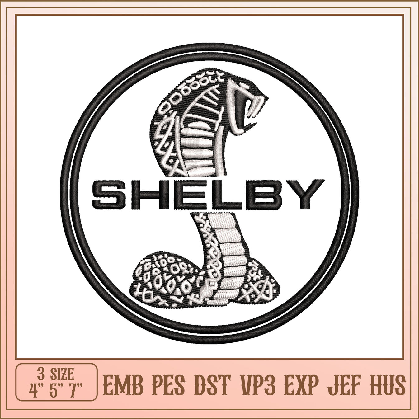 Shelby Cobra Embroidery Design – svg files for cricut