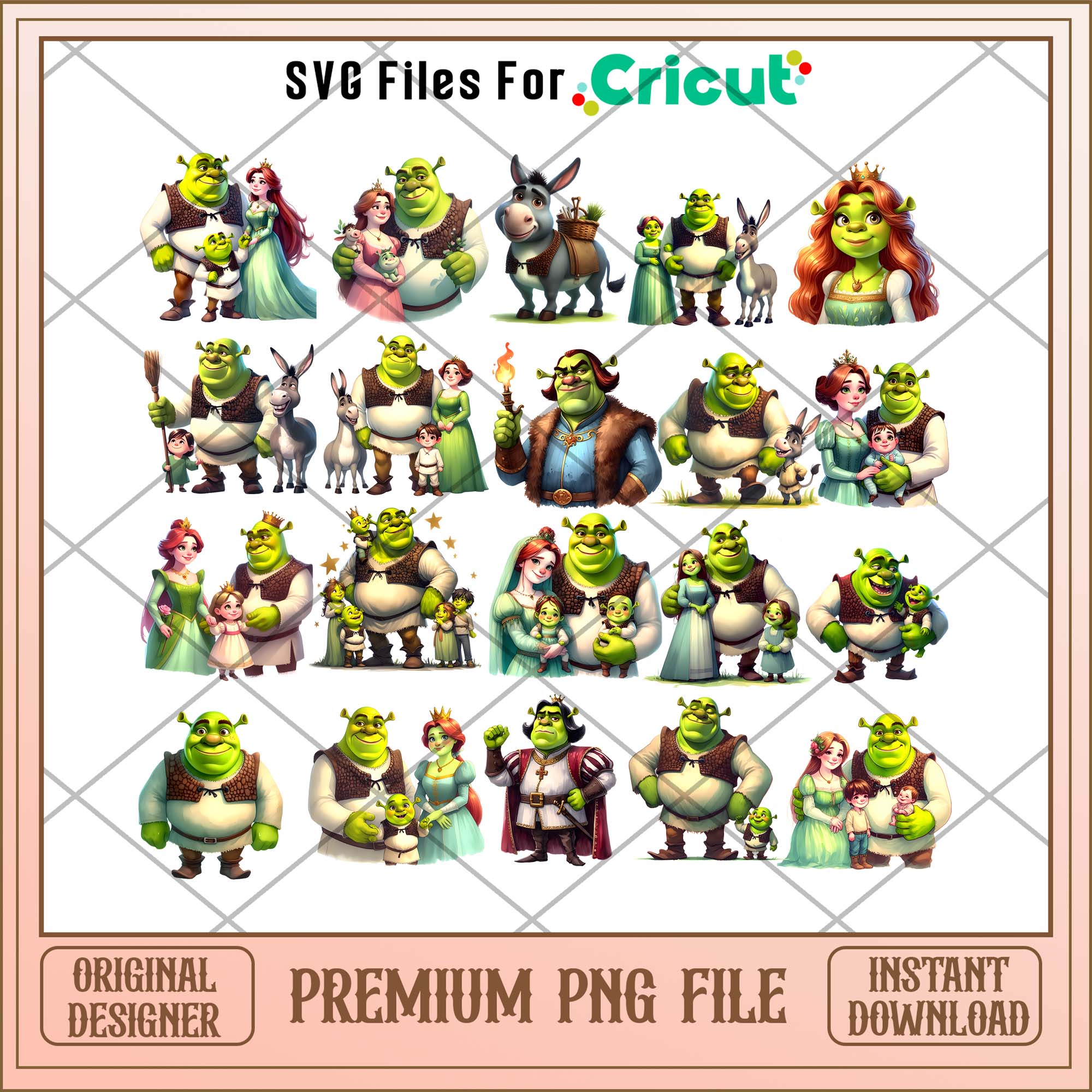 Shrek Family png bundle, Disney Shrek bundle, Disney characters bundle ...