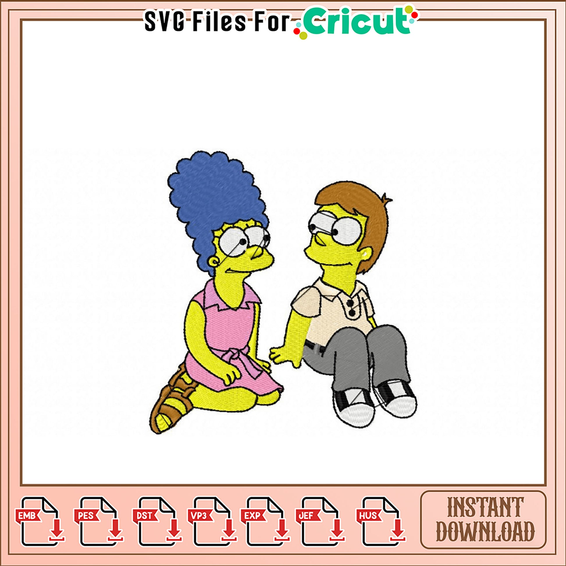 Simpsons Embroidery Design Instant Download – svg files for cricut