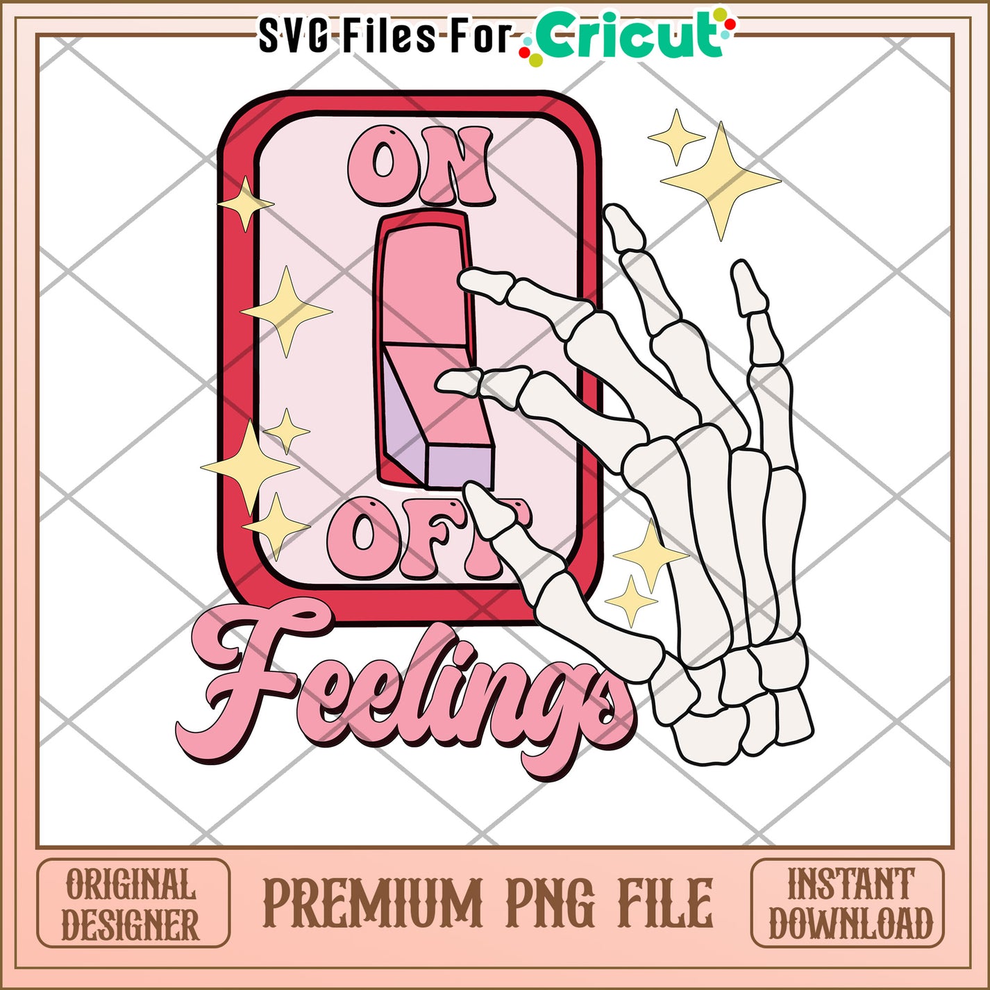 Skeleton Hand On Off Feelings PNG – svg files for cricut